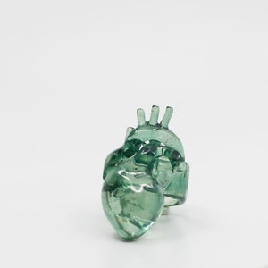 Anatomical Heart Ring- Ring- Anatomical Heart- 3D Print Ring- 3D Print ...