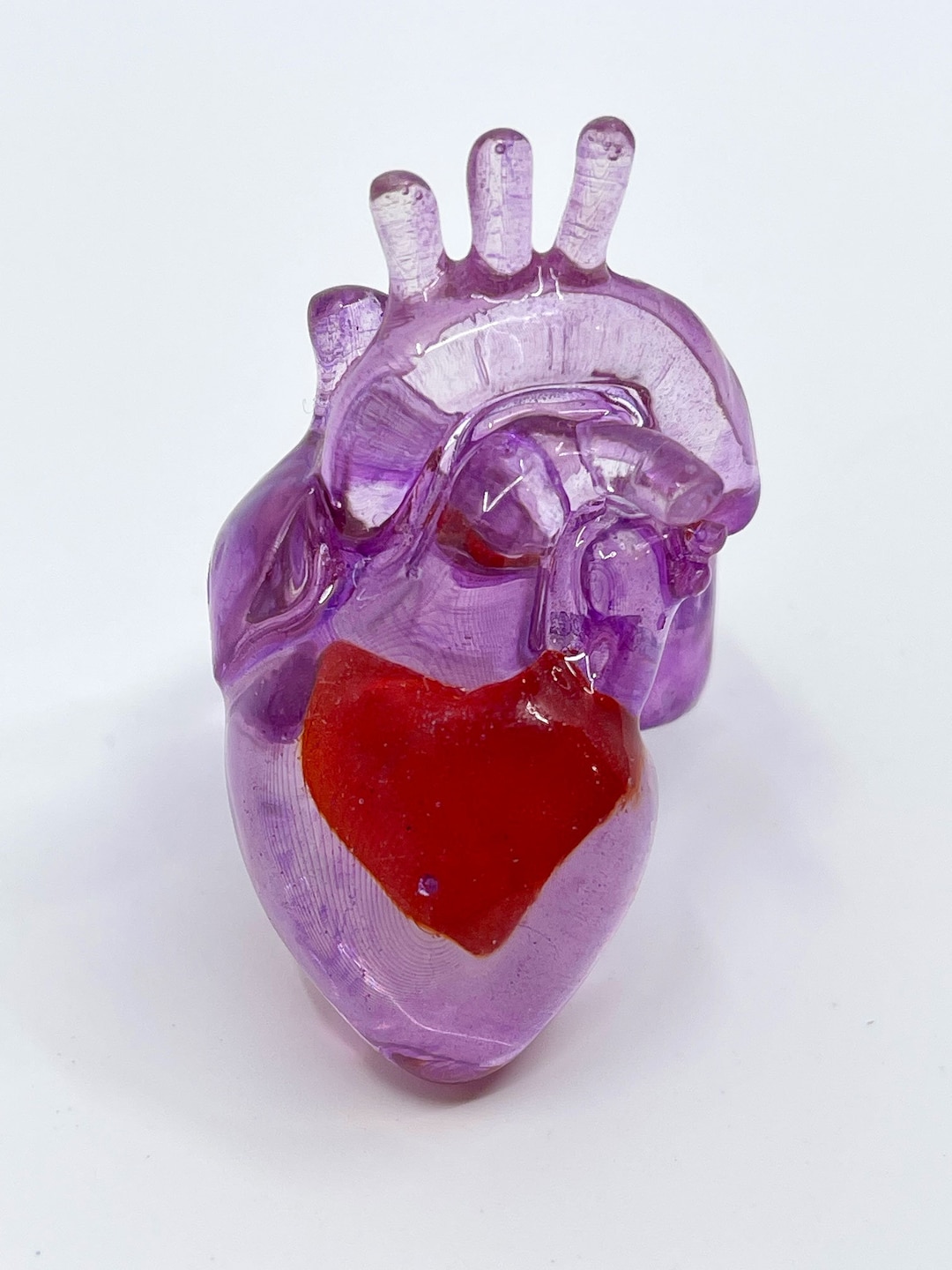 Anatomical Heart Ring Ring Anatomical Heart 3D Print Ring 3D Print ...