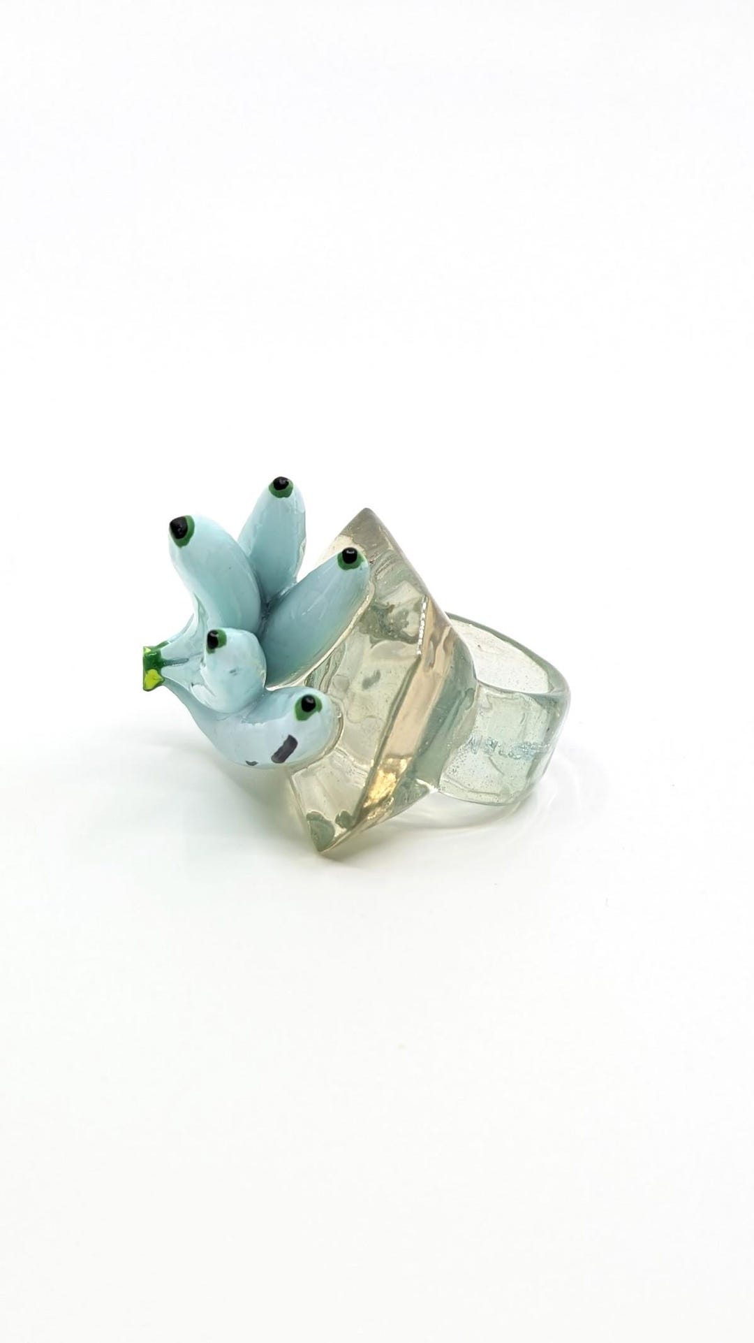 Blue Java Banana Ring- 3d Banana Ring - Etsy