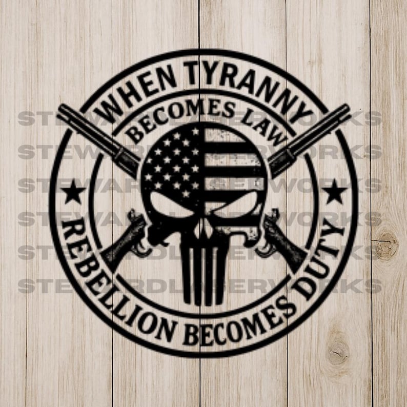 Rebellion Becomes Duty SVG File: Hat Patch Design (digital Download ...