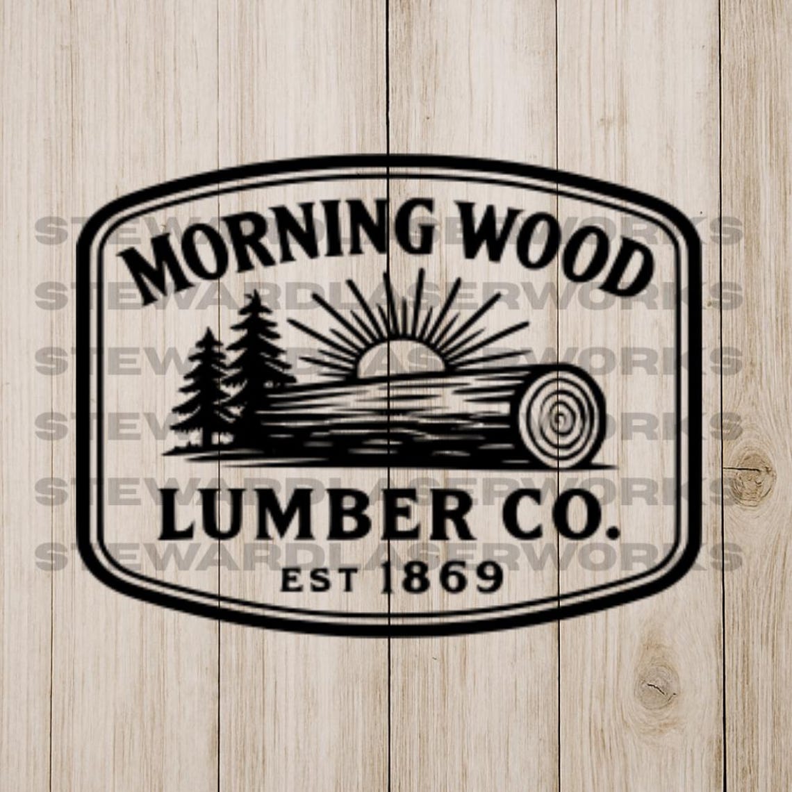 Morning Wood Lumber Co. SVG Digital File Hat Patch Design *not a ...