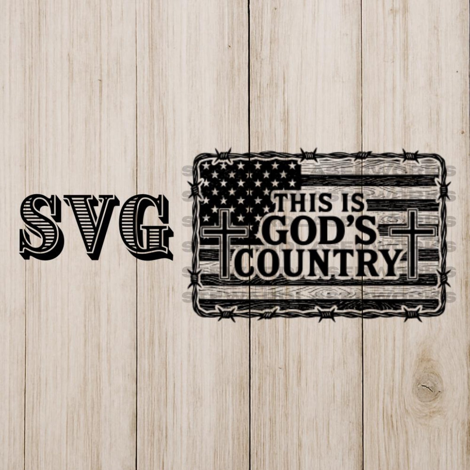 This is God's Country SVG Digital File Hat Patch Design *not a Physical ...