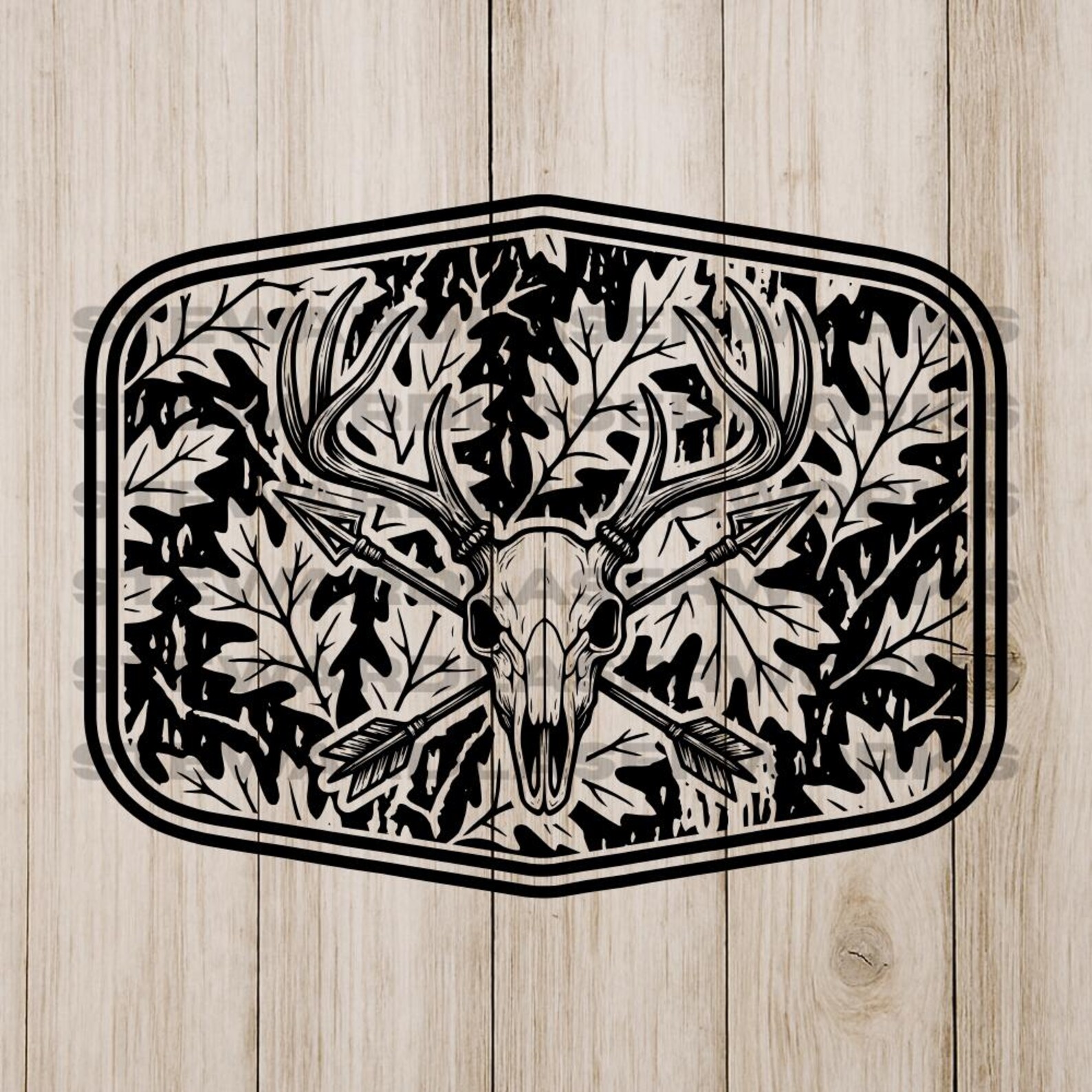 Whitetail Buck Skull Camo SVG, Hat Patch Design (digital File) - Etsy