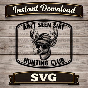 Hunting Club SVG File: Hat Patch Design (digital Download) - Etsy