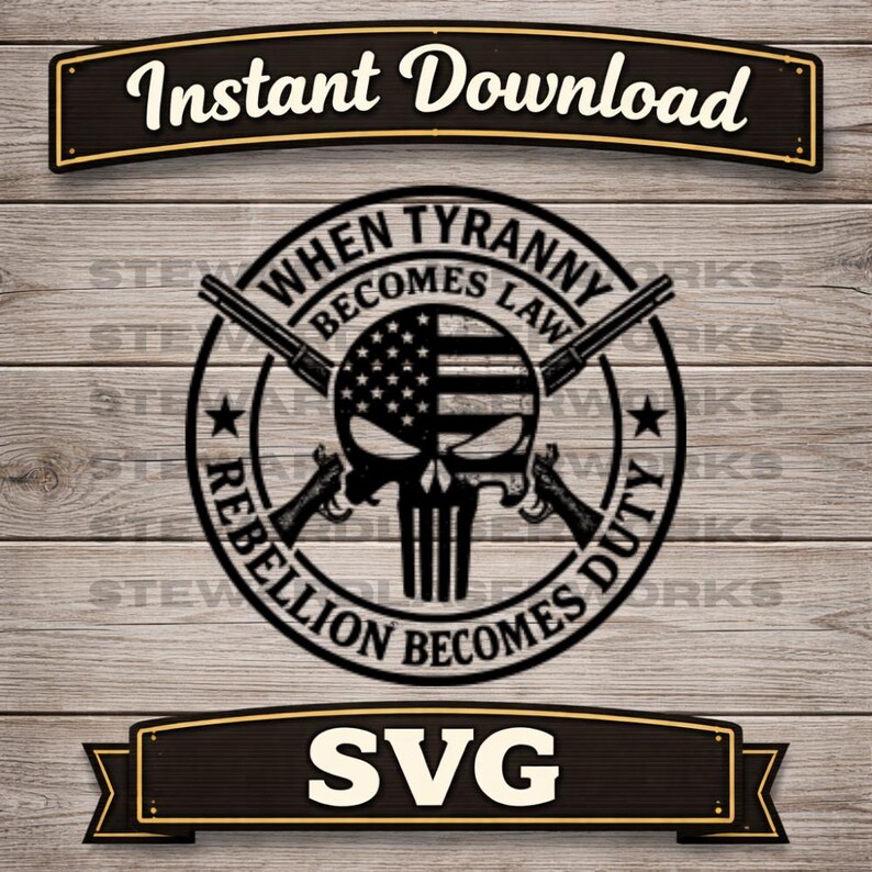 Rebellion Becomes Duty SVG File: Hat Patch Design (digital Download - Etsy