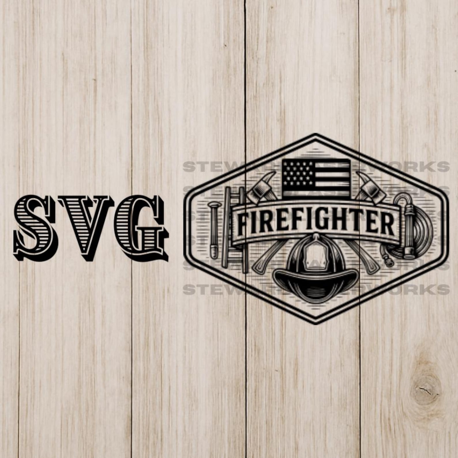 Firefighter SVG Digital File Hat Patch Design *not a Physical Item* - Etsy