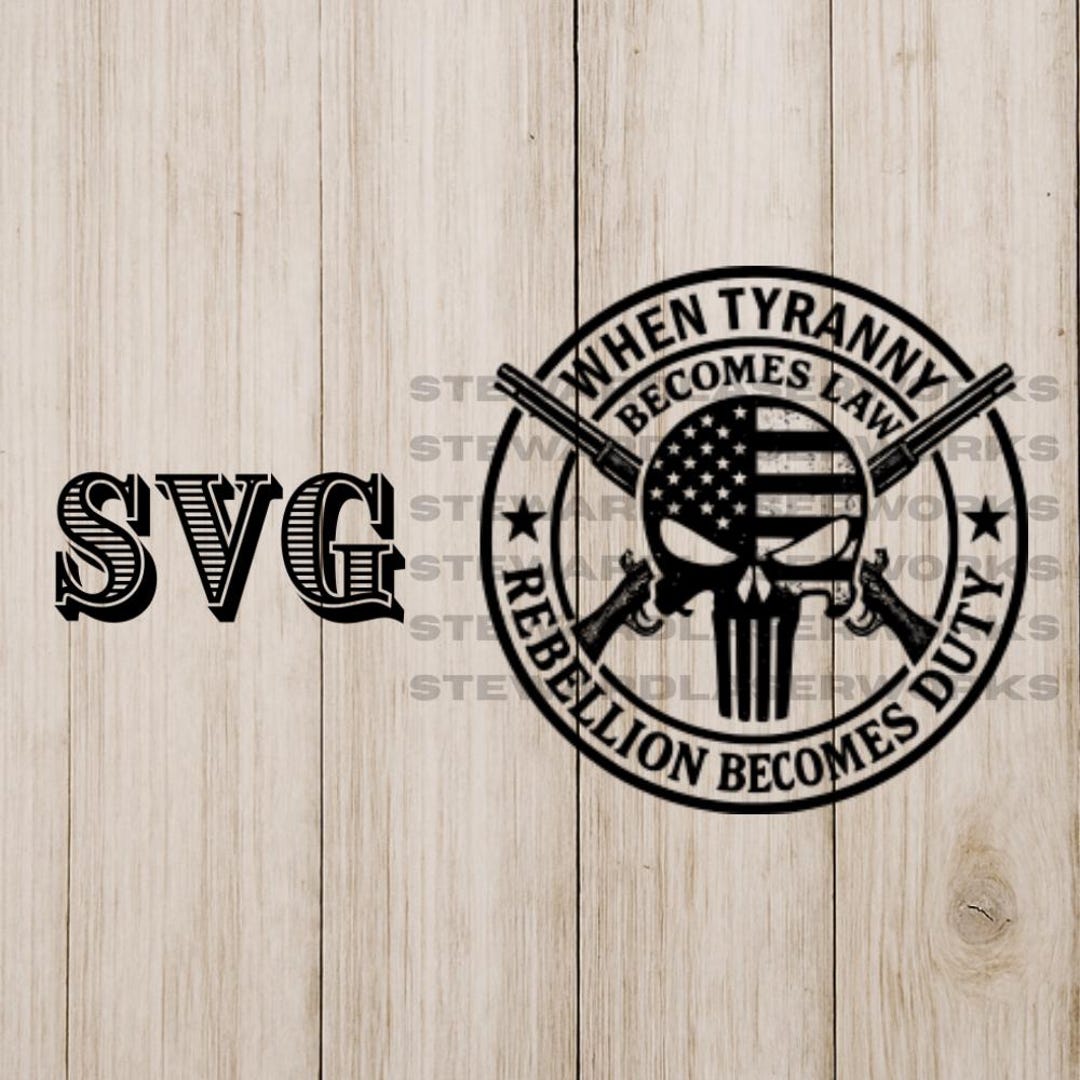 Rebellion Becomes Duty SVG File: Hat Patch Design (digital Download - Etsy