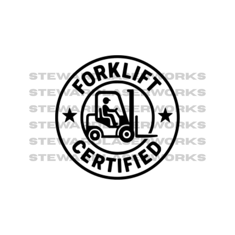Forklift Certified SVG Digital File Hat Patch Design *not a Physical ...
