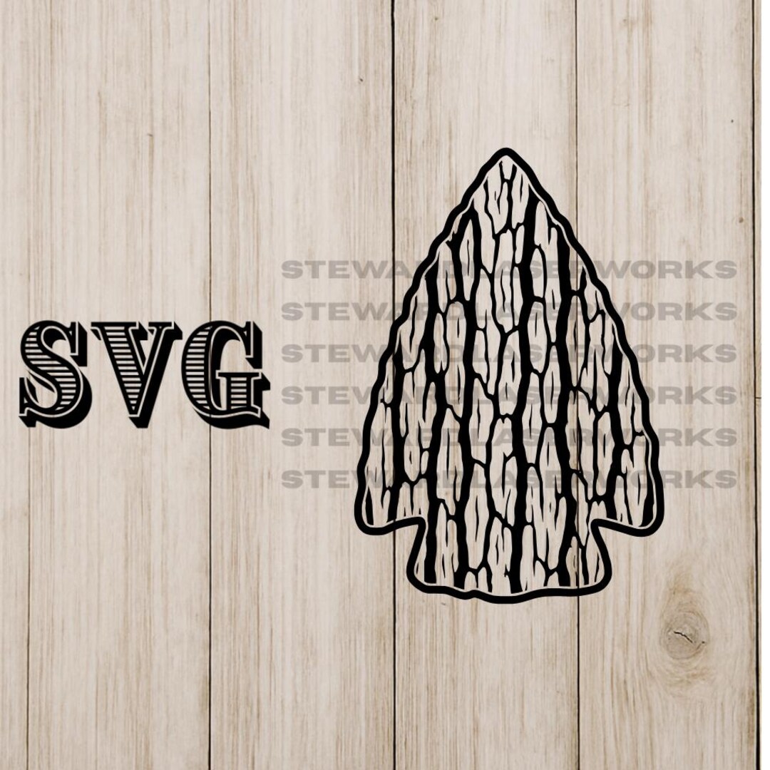 Arrowhead Tree Bark Pattern SVG File: Hat Patch Design (digital ...