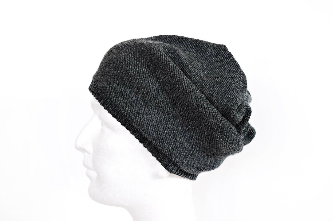 Big Beanie Big Head Hat Oversized Beanie Oversized Slouch Beanie Long ...
