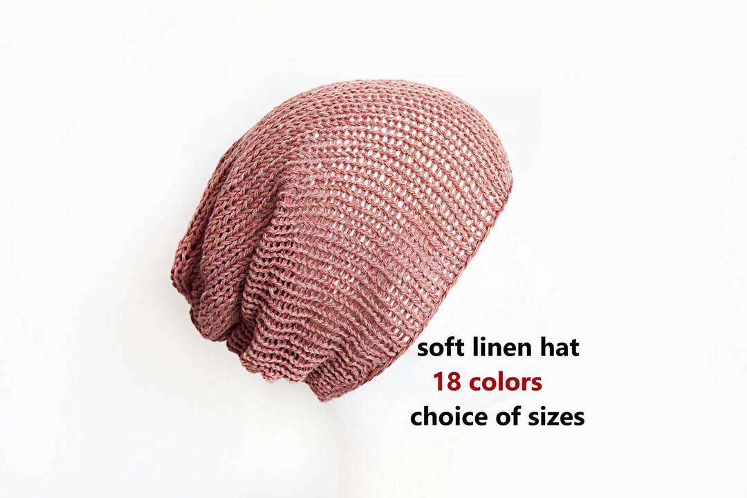 Linen Beanie Summer Beanie Slouch Beanie for Women Lightweight Beanie ...