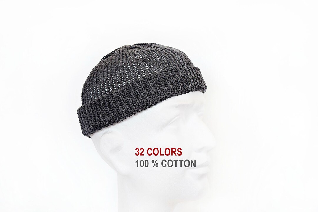 Dock Hat Brimless Cap Beanie Hat for Men Big Head Fisherman Hat Docker ...