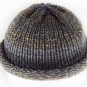 Roll up Beanie Knitted Cap Rolled Beanie Beanie Hat for Men Mens Knit ...