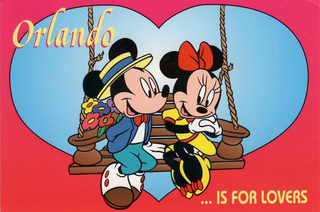 Mickey & Minnie Vintage Disney World Postcard - Card Front Says ...