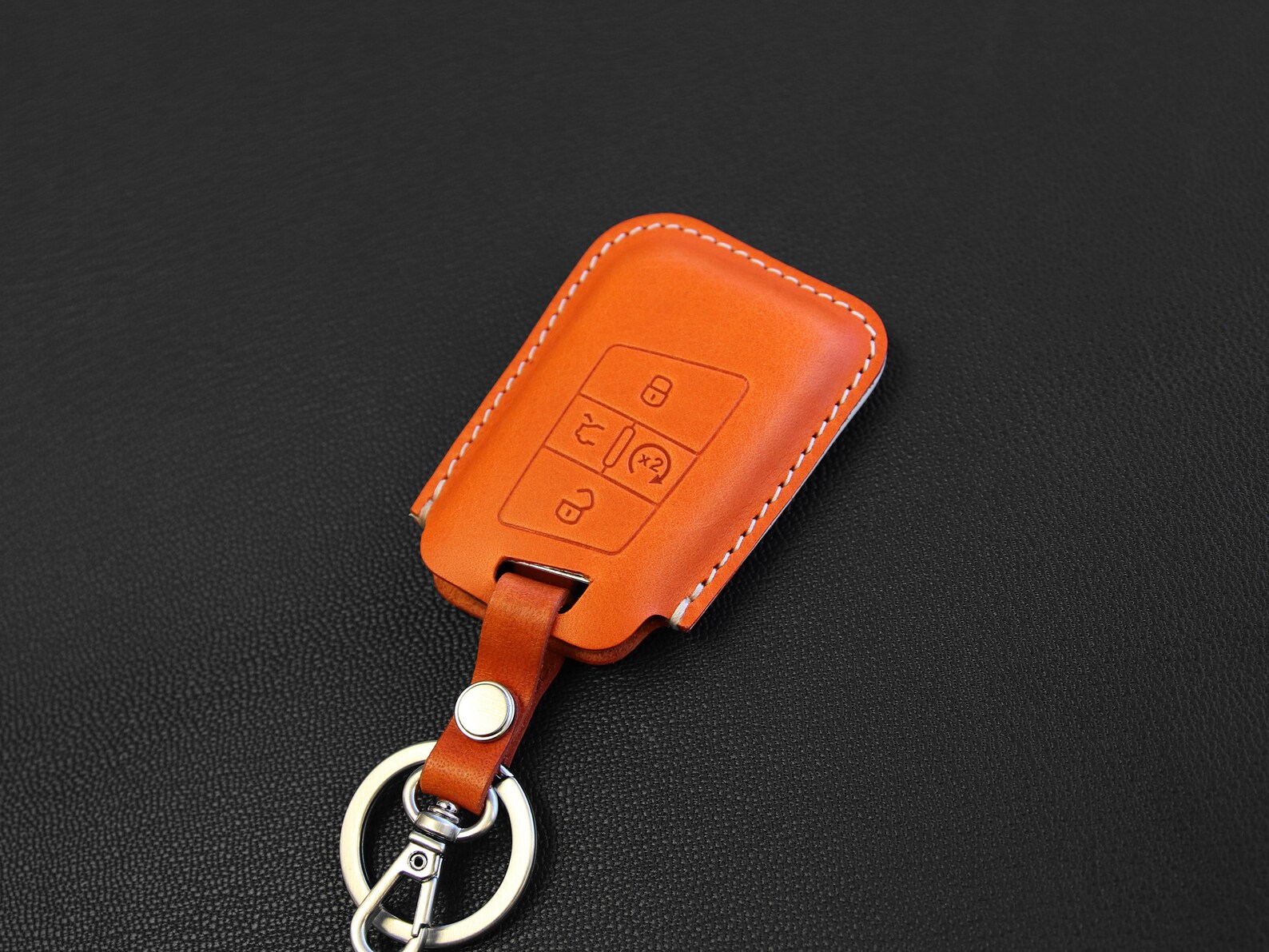 Volkswagen Series Key Fob Leather Case Italian Veg Cowhide Leather Eco ...