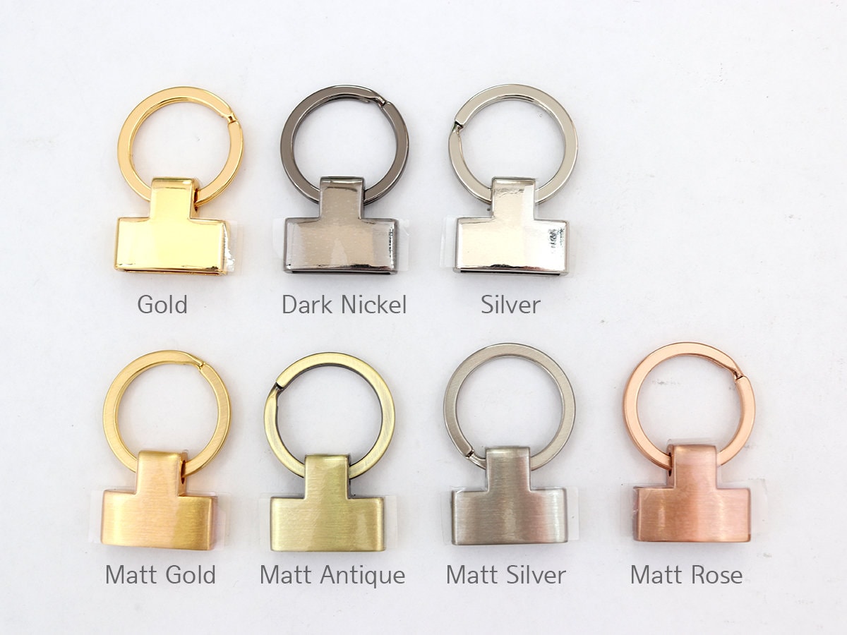 50pcs Key Ring T Shape Key Fob Hardware With Split Key Rings Etsy