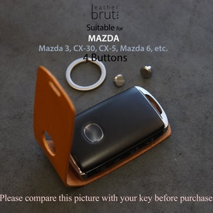 Mazda Series Leather Key Fob Cover Mazda 3, CX-30, CX-5, Mazda 6 - Key ...