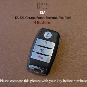 KIA Series [1-4] Leather Key Fob Cover - K3, K5, Cerato, Forte, Sorento ...