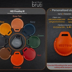 HID Proxkey III - Proximity Key Fob Leather Cover - Handcrafted in USA ...