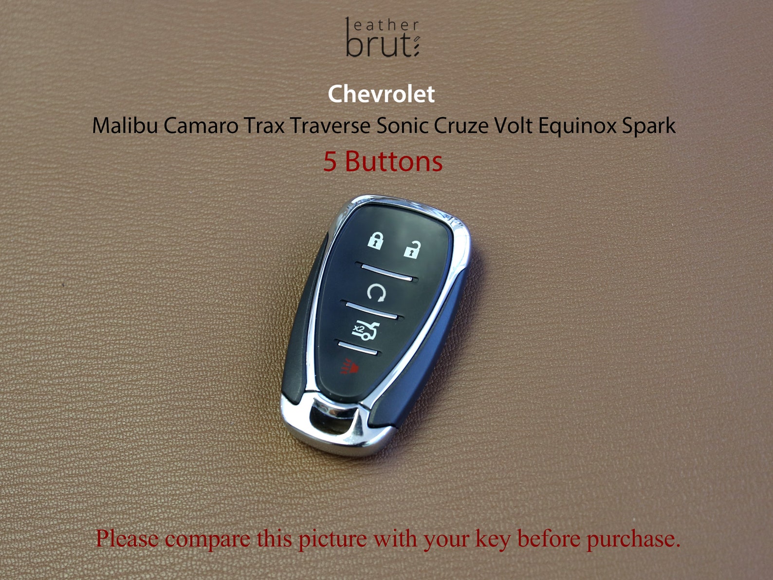 Chevrolet 02-5B Series Key Fob Cover Malibu Camaro Trax - Etsy