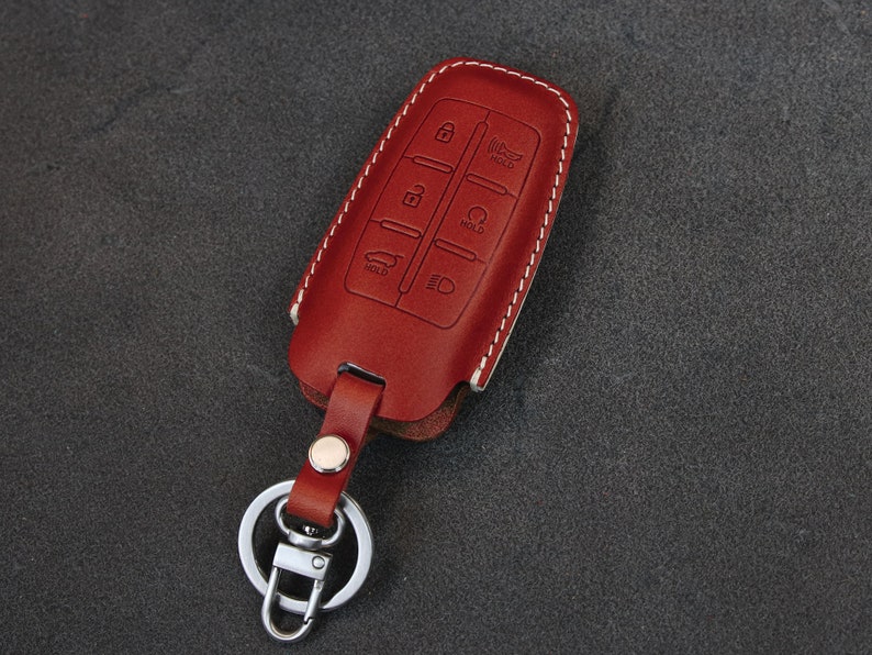 Genesis Series [02] Leather Key Fob Cover - Keyless Remote Car Key Case ...