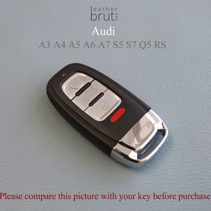 Audi Series Leather Brut Key Fob Cover for A3 A4 A5 A6 A7 S5 S7 Q5 RS 4 ...