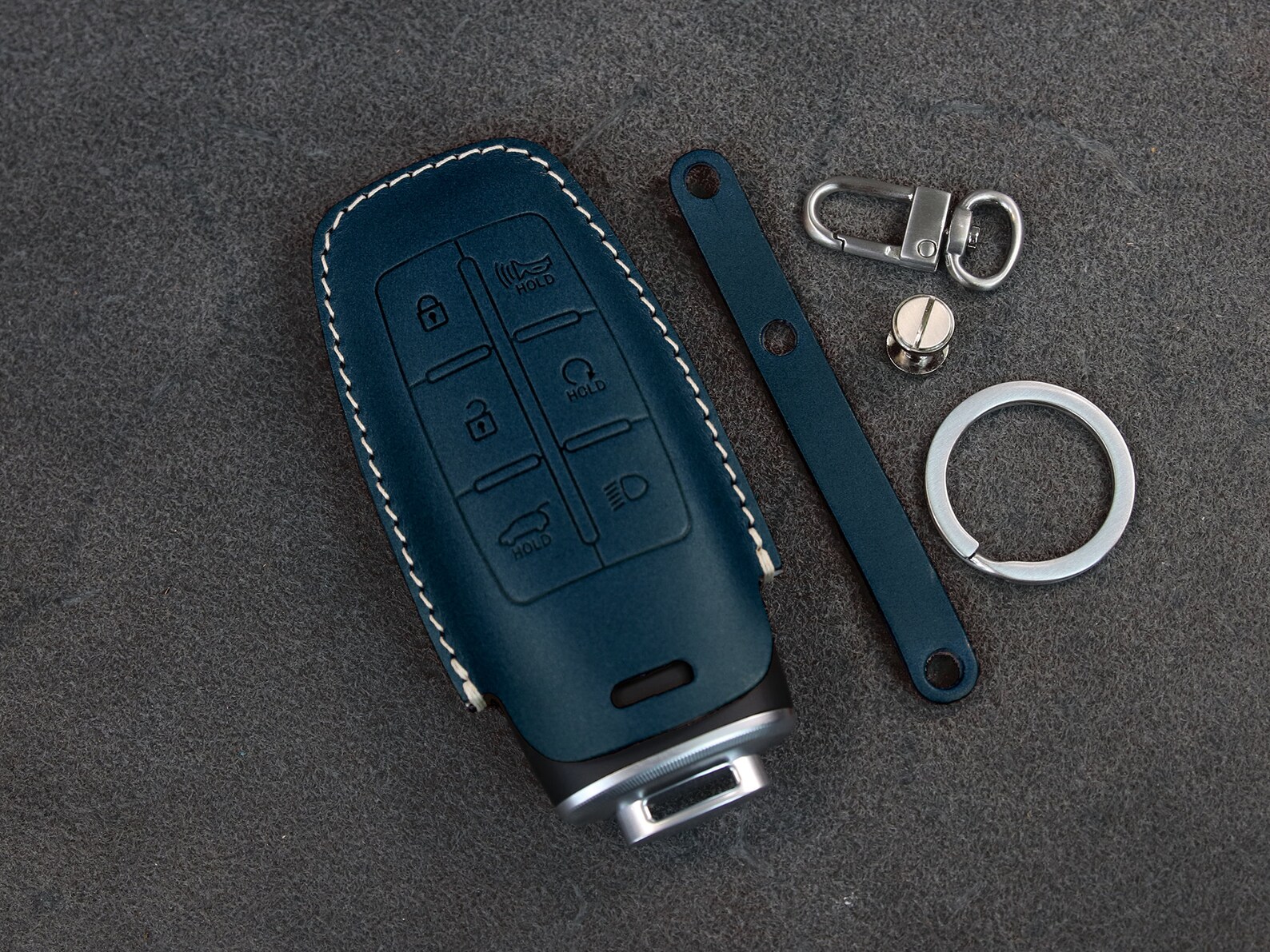 Genesis Series [02] Leather Key Fob Cover - Keyless Remote Car Key Case ...