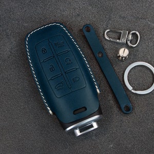 Genesis Series [02] Leather Key Fob Cover - Keyless Remote Car Key Case ...