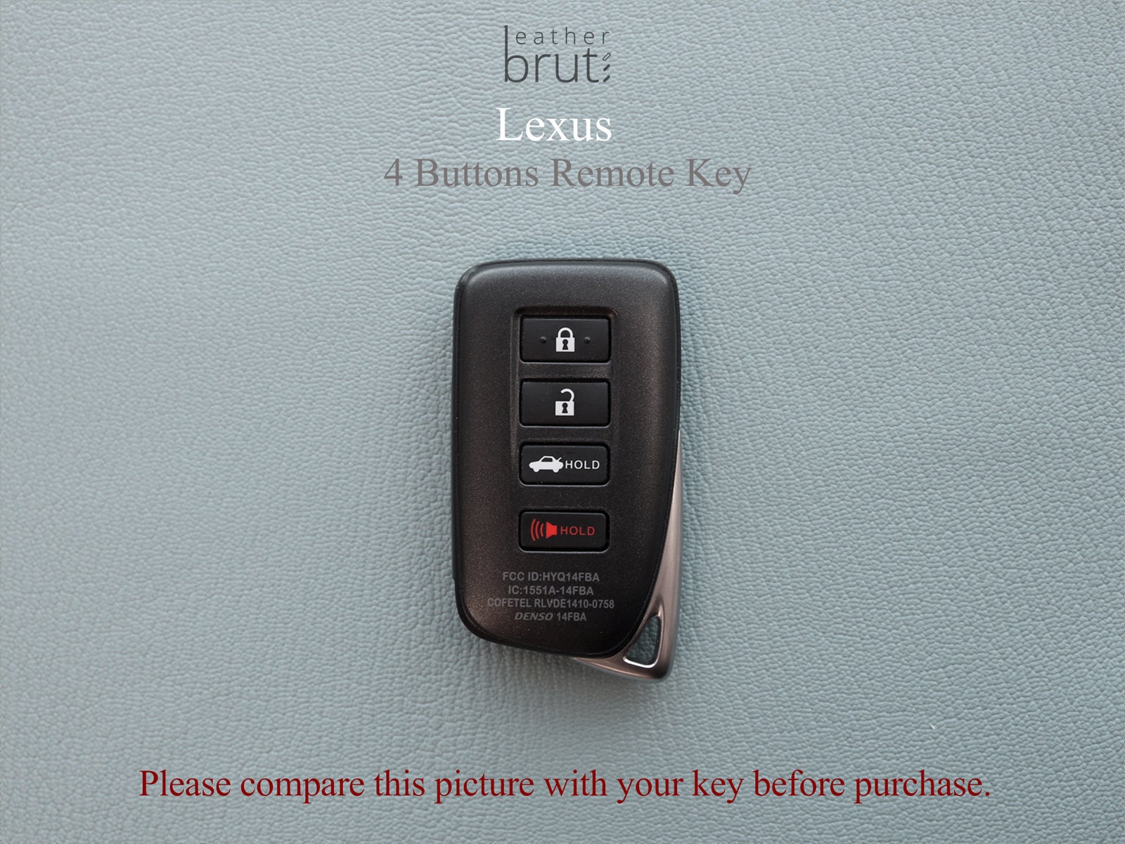 Lexus Series LX-01-4B Leather Car Key Fob Cover for Lexus | Etsy