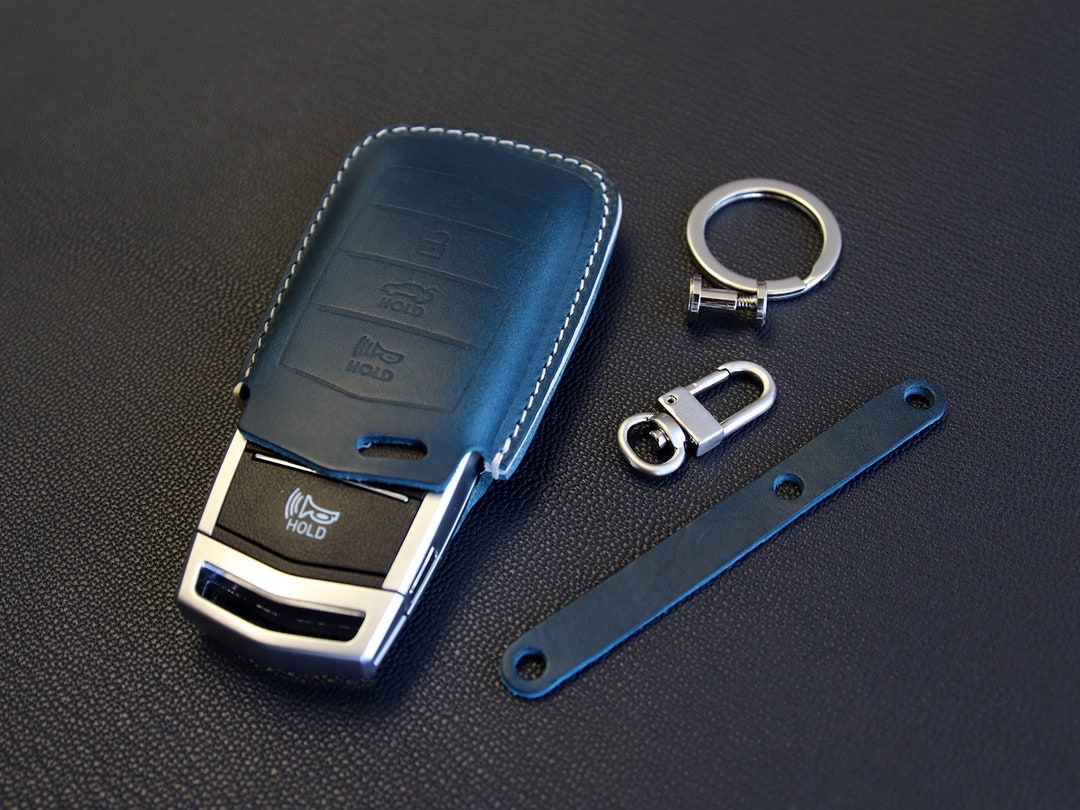 Genesis Series [01] Leather Brut Leather Key Fob Cover G70 G80 G90 Key ...