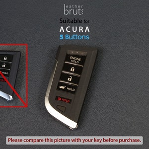 Acura [04-5B] Series Key Fob Cover Leather Case - Mdx Rdx Tlx IL TSX ...