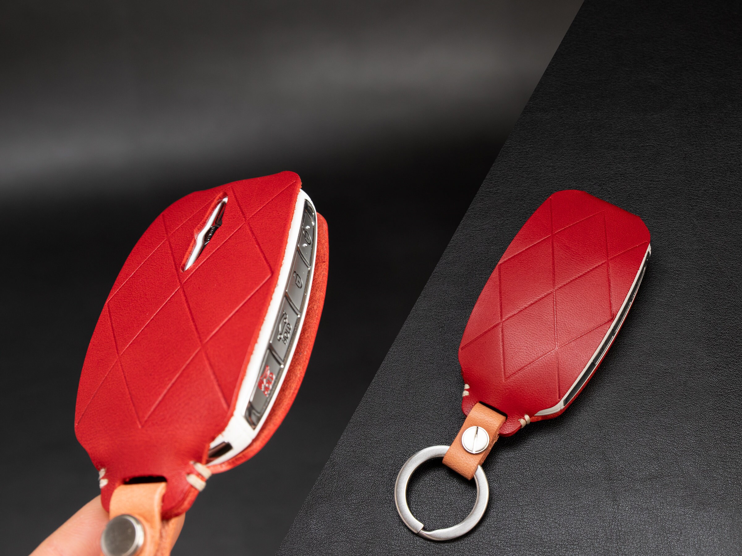 Genesis Series [03] Leather Key Fob Cover - Premium Italian Veg-tanned ...