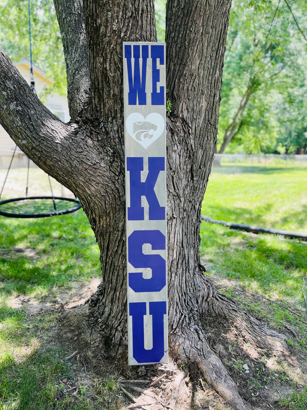 We Heart KSU Porch Leaner ~ 6ft Wooden Sign - Etsy