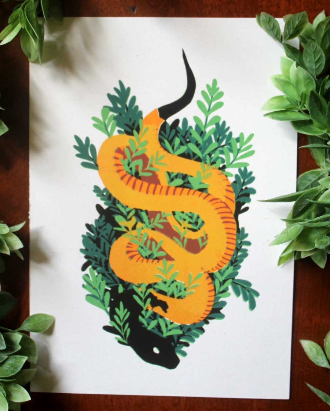 Snake Fern Screen Print - Etsy