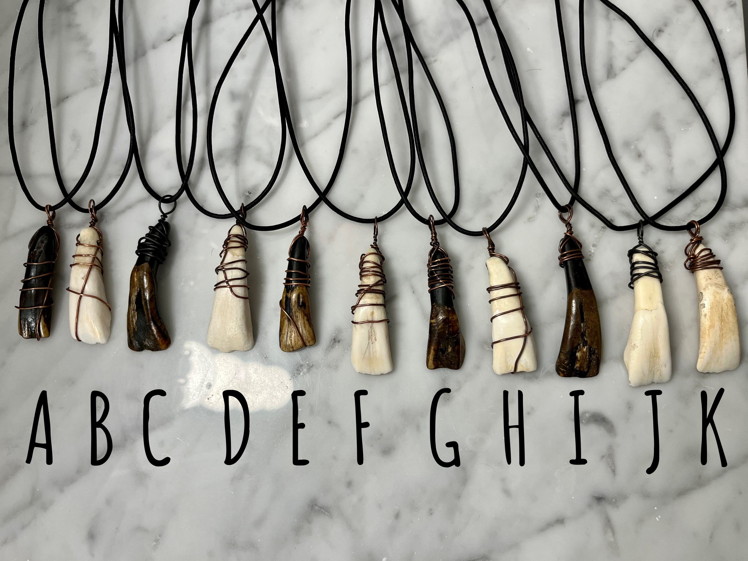 Wire Wrapped Buffalo Tooth Pendant, Buffalo Tooth Necklace, Bone ...