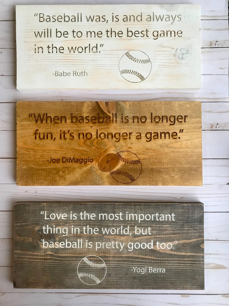 Baseball Quotes Laser Engraved Signs | Etsy