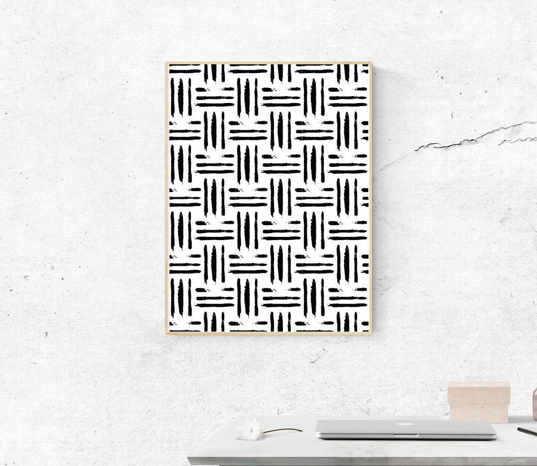 Black and White Check Print Digital Print Black and White - Etsy