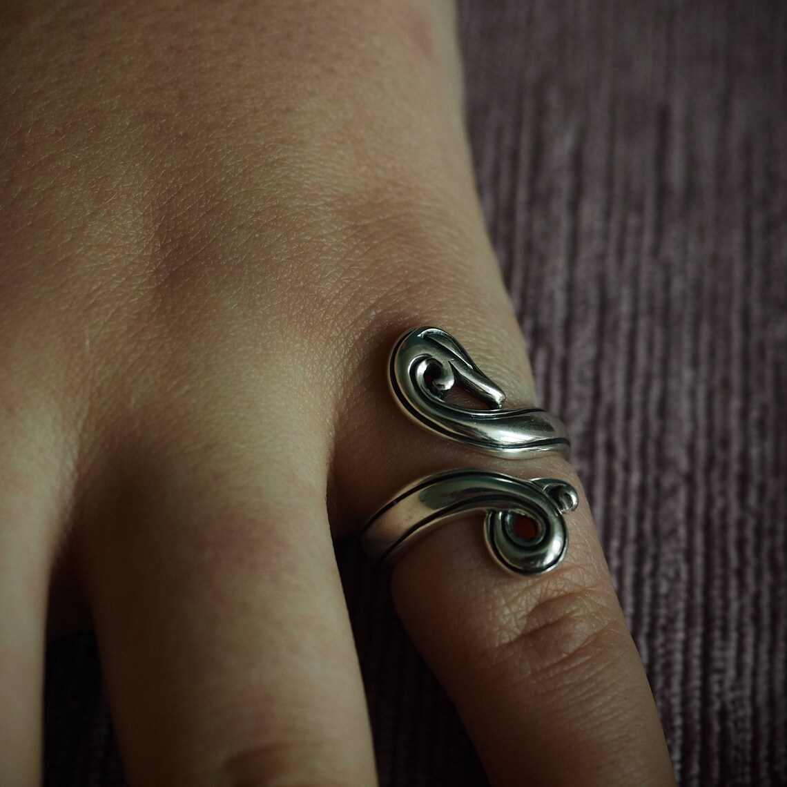Viking Serpent Ring in Sterling Silver - Etsy