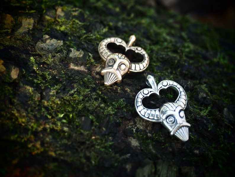 Mask of Odin Pendant With 2 Ravens and Protection Runes - Etsy