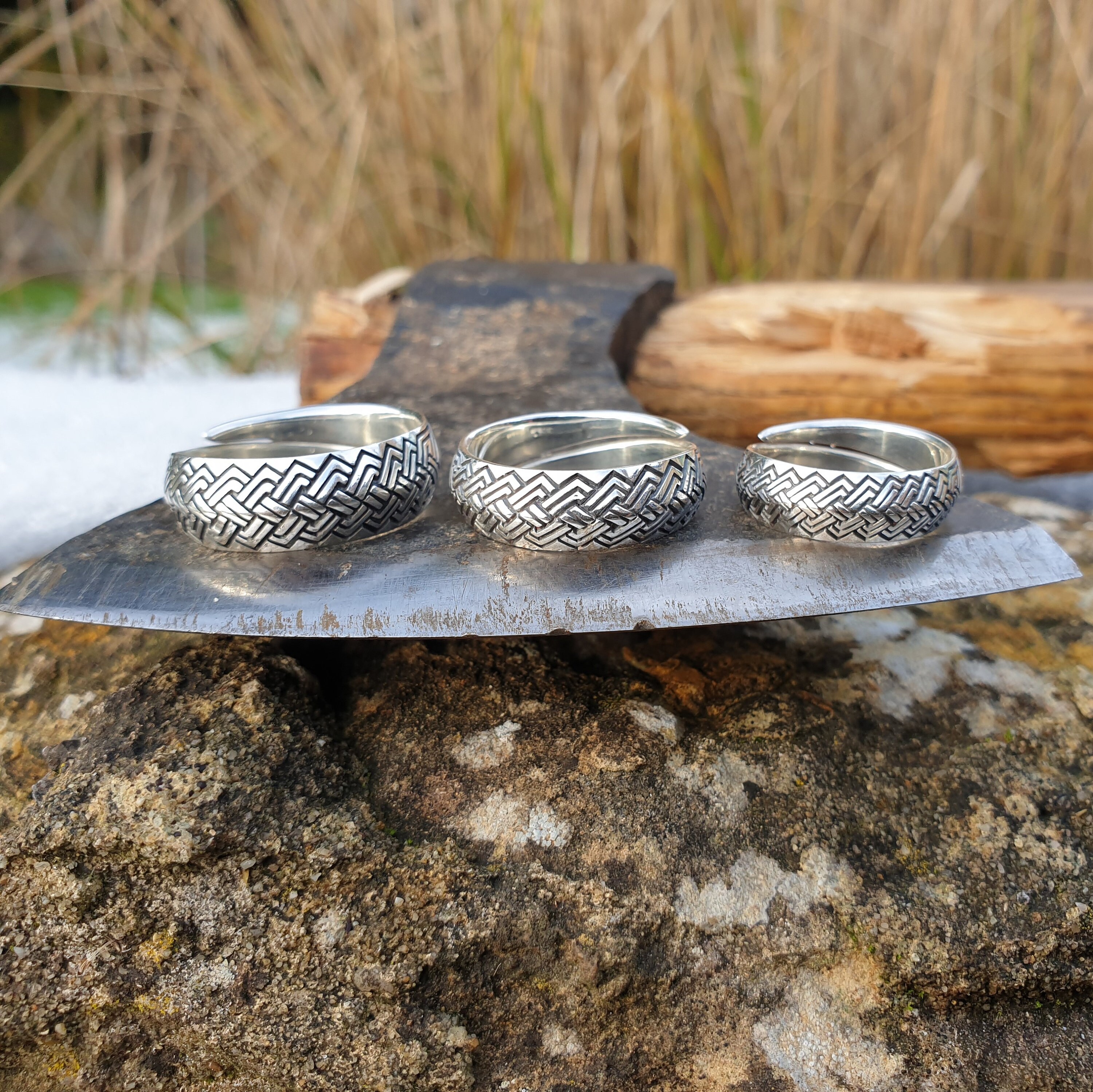 Viking Axe Edge Ring Sterling Silver Hallmarked - Etsy