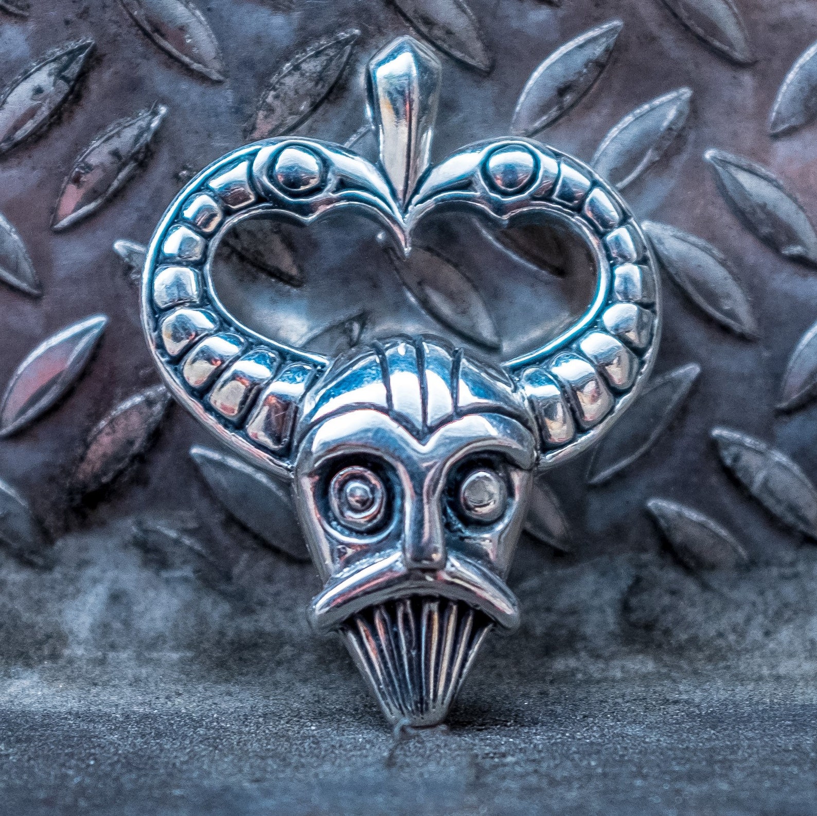 Mask of Odin Pendant With 2 Ravens and Protection Runes - Etsy