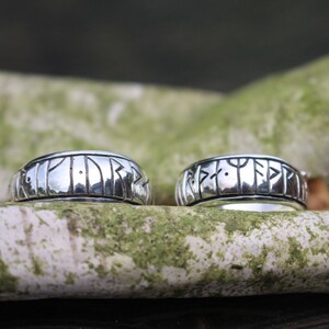 Strength and Courage Runes Silver Viking Ring - Etsy