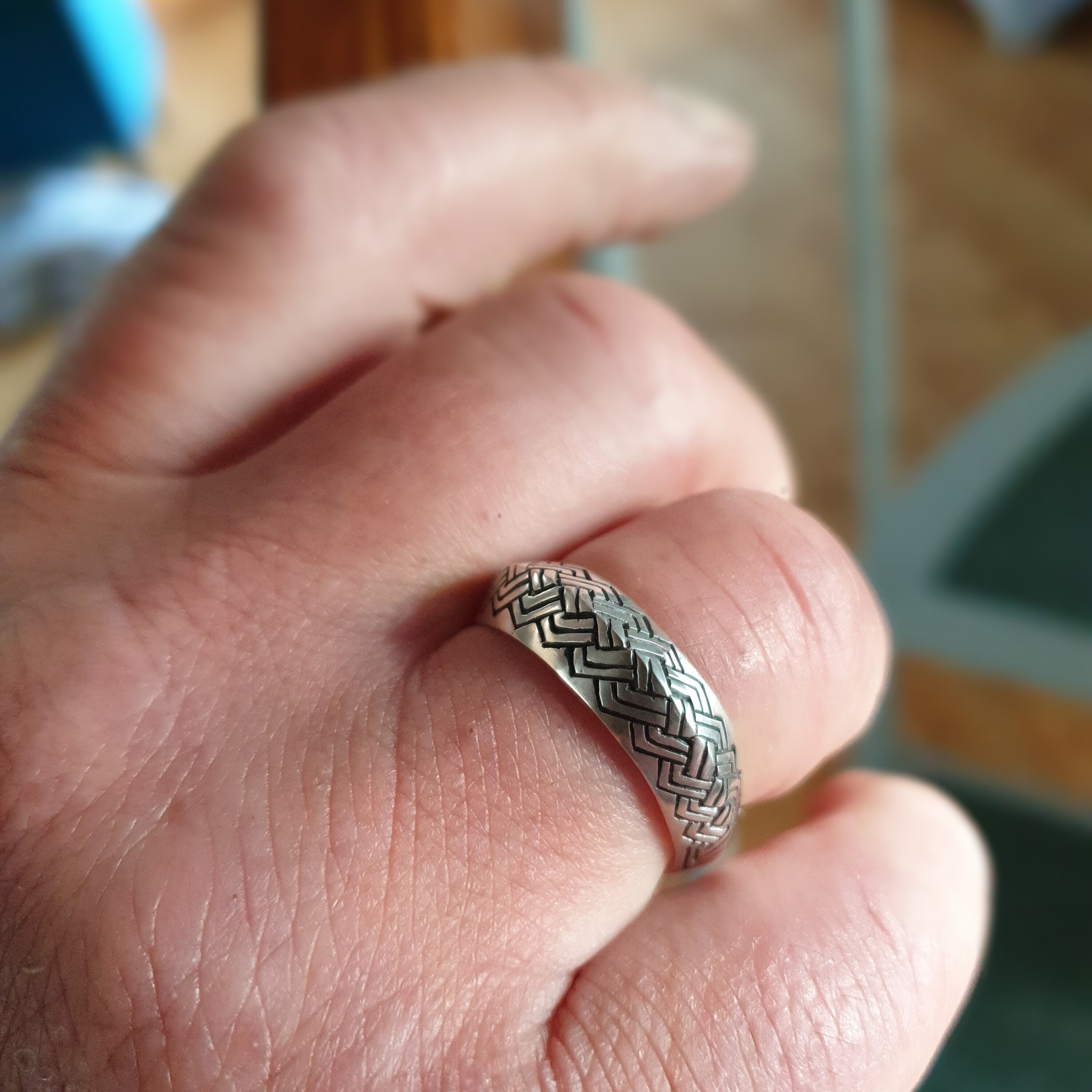 Viking Axe Edge Ring Sterling Silver Hallmarked - Etsy