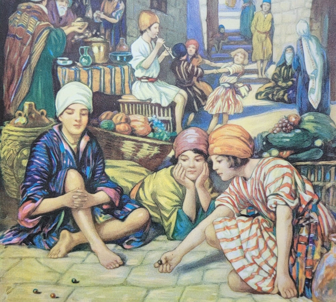 Maud T. Atkinson Illustration "the Marketplace" Providence Lithograph ...