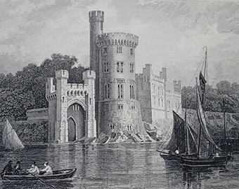 Glen Flesk Castle, 1884 PICTURESQUE IRELAND Ancient Gothic Scenery ...