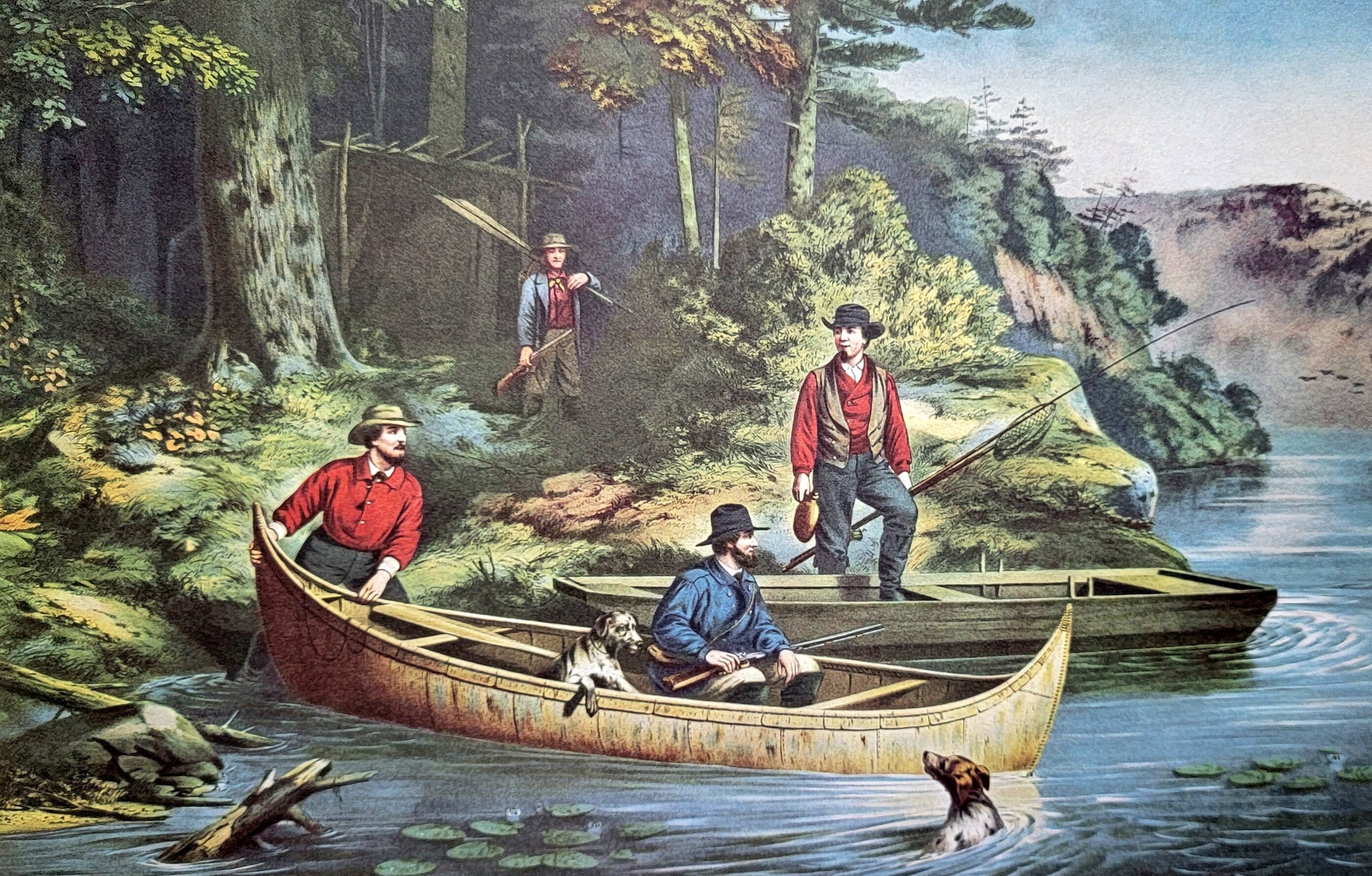 American Hunting Scenes a Good Chance Starting Out Currier & - Etsy