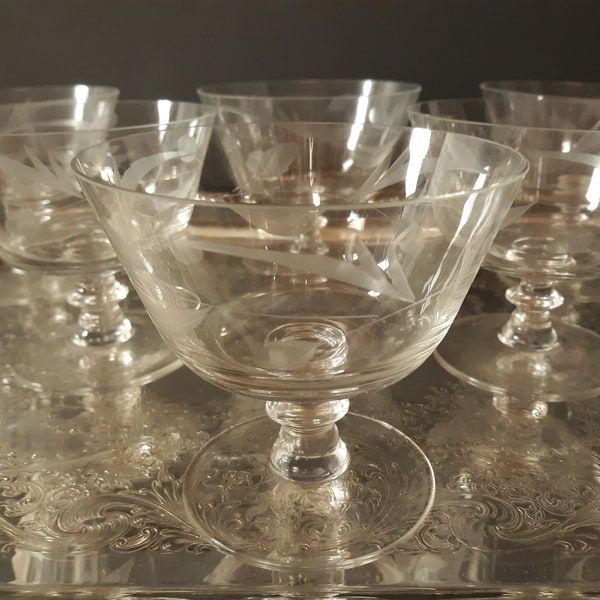 Footed Glass Coupe - Etsy