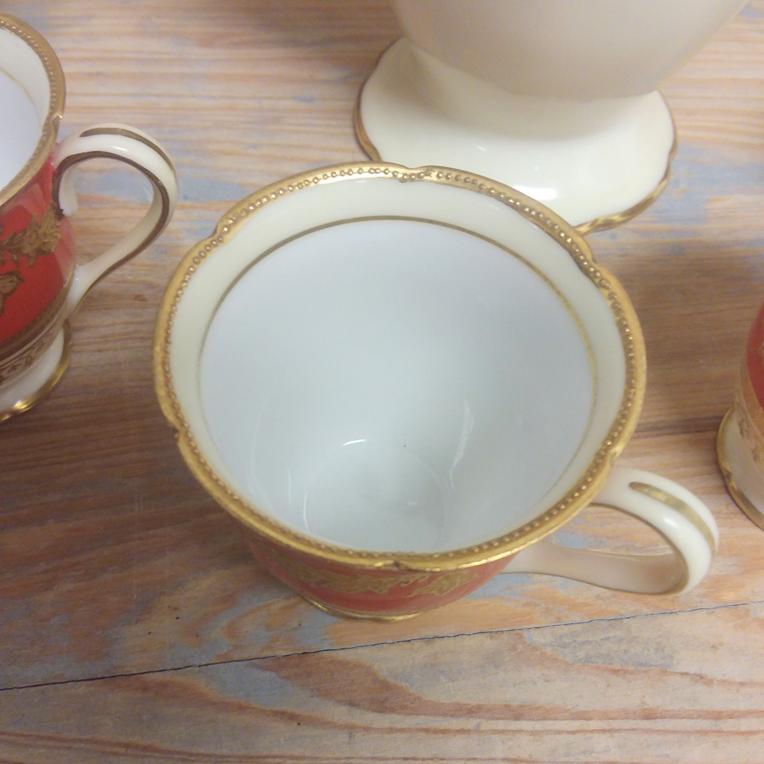 Noritake N3997 Chocolate Demitasse Cups Saucers Pot Porcelain ...