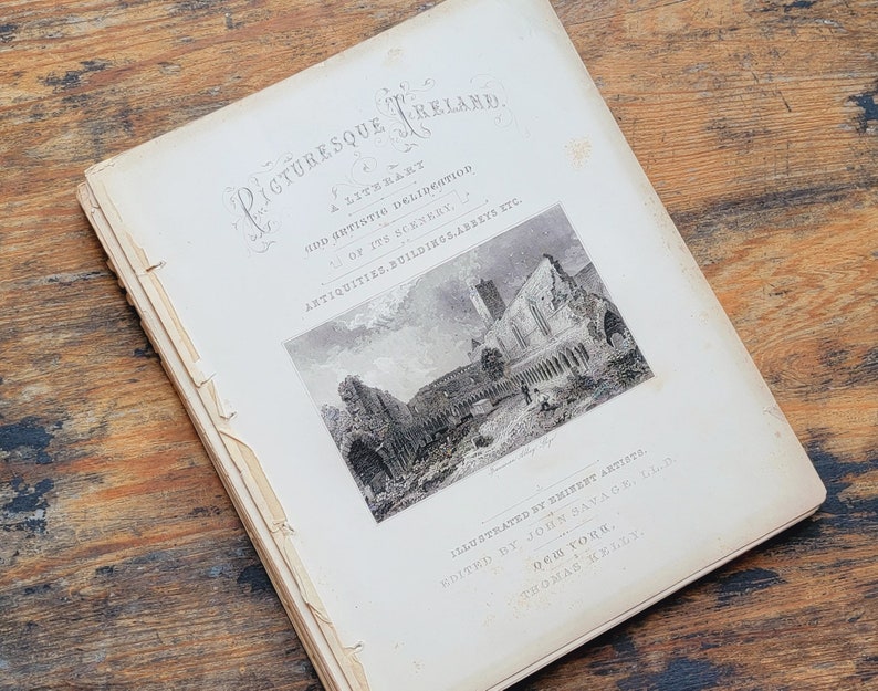 Glen Flesk Castle, 1884 PICTURESQUE IRELAND Ancient Gothic Scenery ...