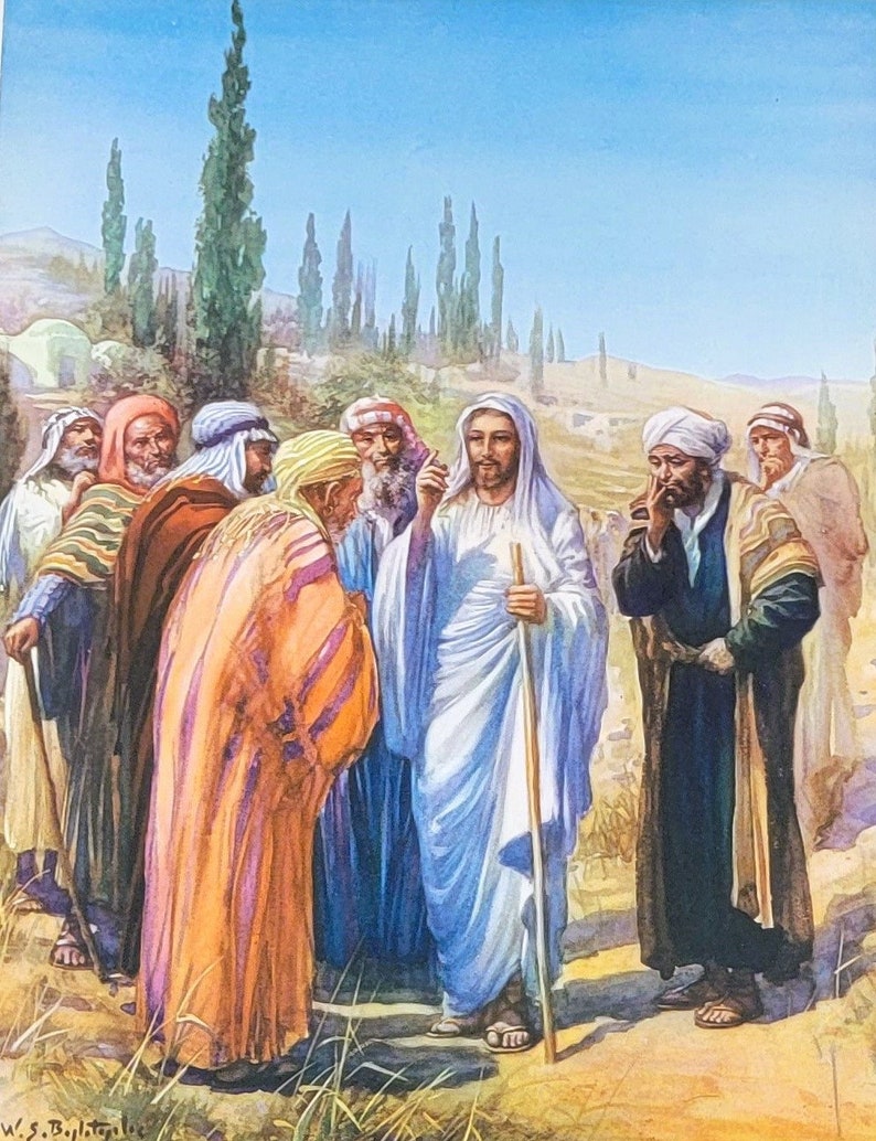 Jesus Christ and His Disciples on the Road to Jerusalem by W.S ...